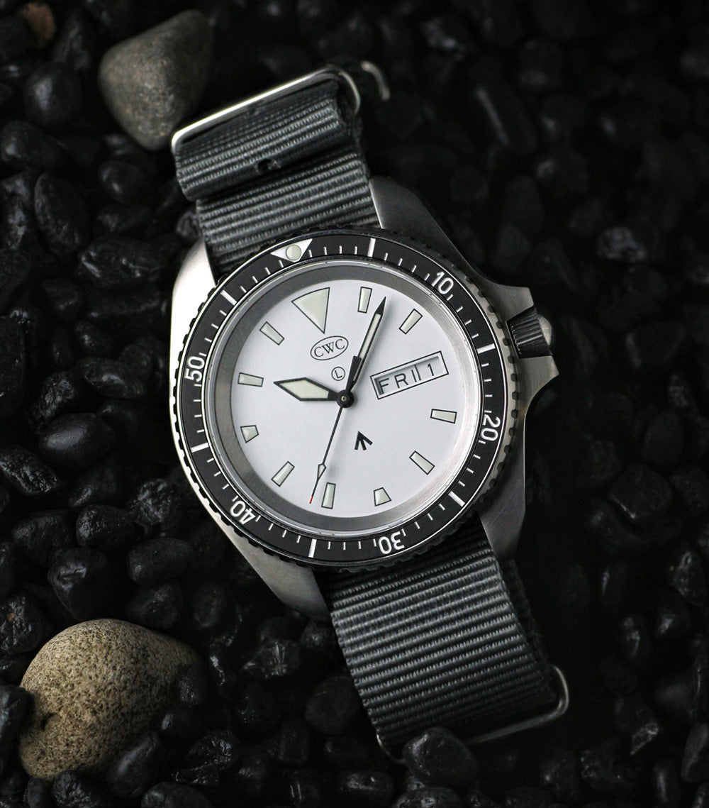 CWC Arctic Radar Diver Watch (White Dial)